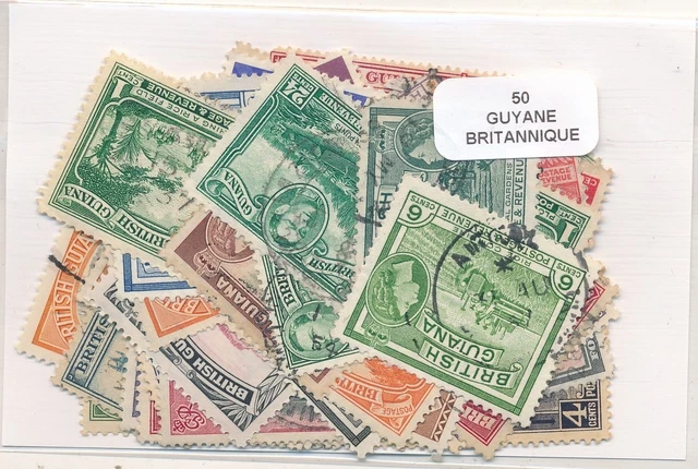 GUYANE ANGLAISE US Pack 50 Timbres Différents EUR 39,80 - PicClick FR