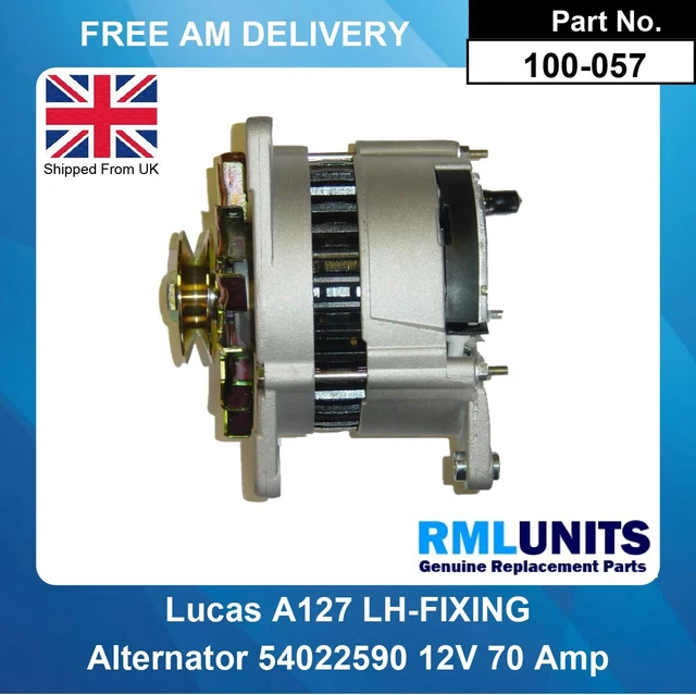 ALTERNATOR FOR AUSTIN Lucas Type A127 12V 70 Amp LH-FIXING £73.00 ...