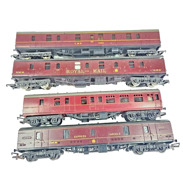 RAKE OF 4 Hornby Tri-ang Lima OO Gauge LMS BR Maroon Model Railway ...