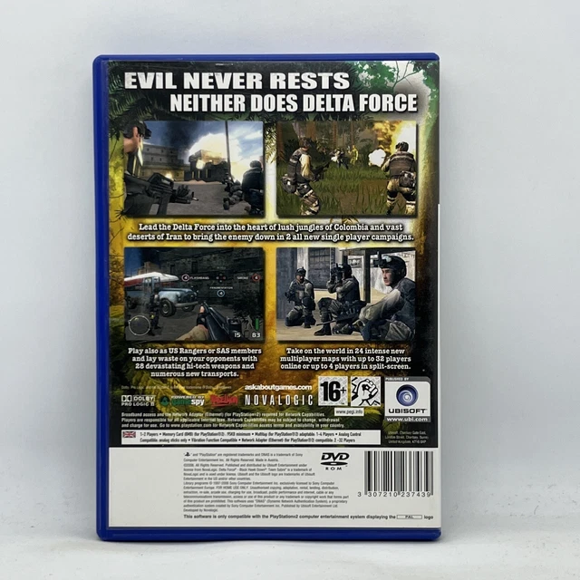 DELTA FORCE BLACK Hawk Down Team Sabre PS2 PAL 2006 Shooter NovaLogic ...