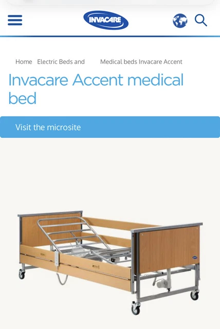 INVACARE MEDICAL ELECTRIC bed with mattress & bumpers £700.00 - PicClick UK