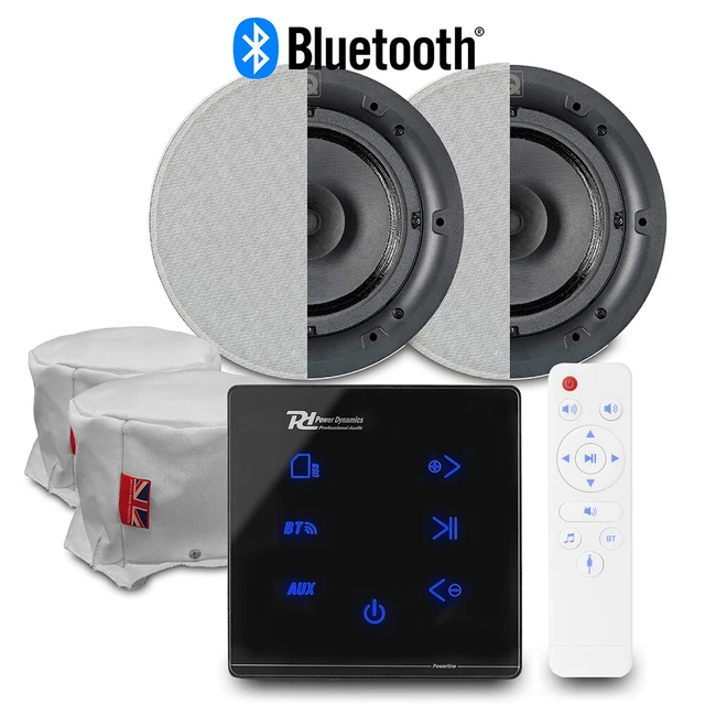 BLUETOOTH CEILING SPEAKER Set - A50B with 2x QI65CB with Fire Hood ...