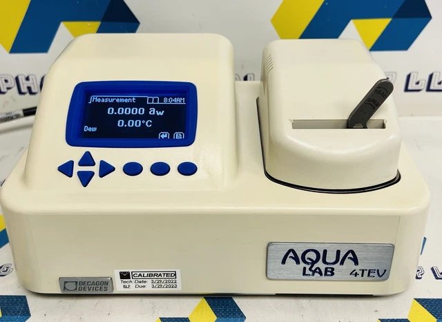 DECAGON DEVICES AQUALAB 4TEV Dew Point Water Activity Meter Cal Exp 3 ...