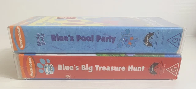 BLUE'S CLUES VHS Tapes, Big Treasure Hunt, Pool Party, Nickelodeon Kid ...
