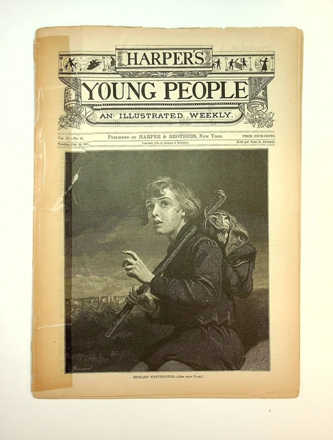 HARPER'S YOUNG PEOPLE Magazine Vol. 2 #91 PR 1881 Low Grade £3.24 ...