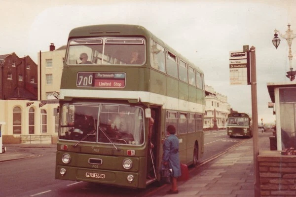 BUS PHOTO SOUTHDOWN Leyland Atlantean PUF 135M Marine Parade Worthing ...