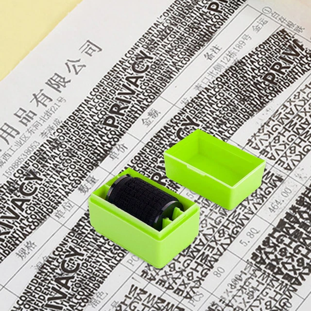 ROLLER CONFIDENTIAL STAMP Package Data Self Inking Stamp for Privacy ...