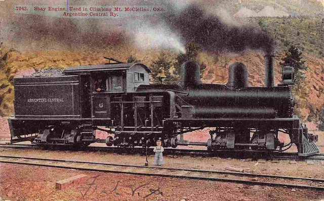 LOCOMOTIVA TRENO SHAY Mt McClellan ferrovia argentina Colorado 1910 ...