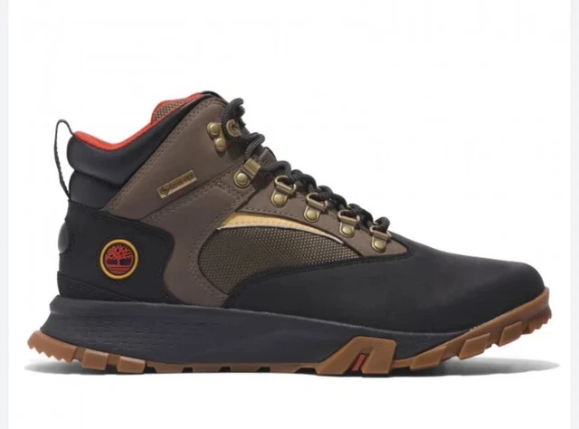 TIMBERLAND MEN'S MT Lincoln Black Full Grain Waterproof Hiking Boots Sz ...