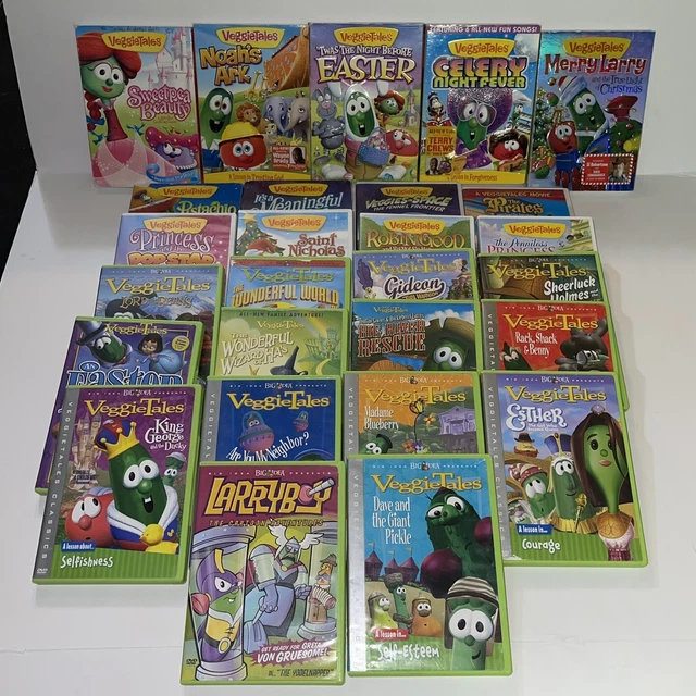 LOT DE 27 DVD Veggie Tales collection enfants valeurs chrétiennes ...