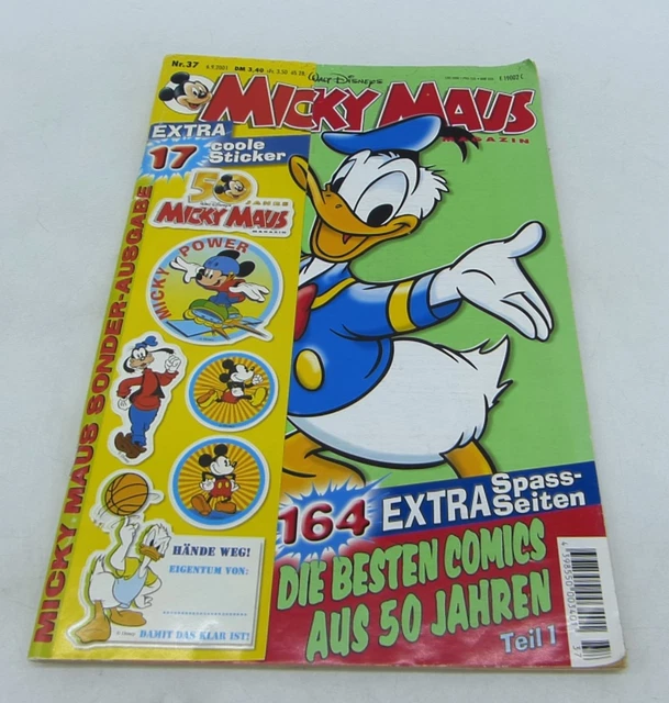 MICKY MAUS HEFT 37 Sept. 2001 Die Besten Comics aus 50 Jahren Teil 1 ...