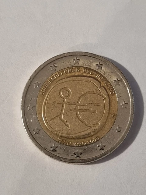 SELTEN: 2 EURO Münze Strichmännchen WWU 1999-2009 A BRD Fehlprägung EUR 99,00 - PicClick DE