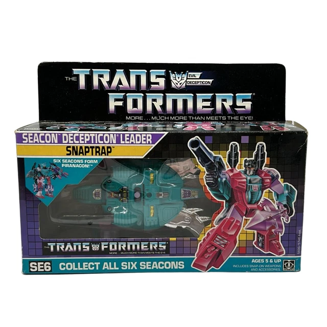 VINTAGE HASBRO TRANSFORMERS G1 Decepticon Seacon Snaptrap Complete ...