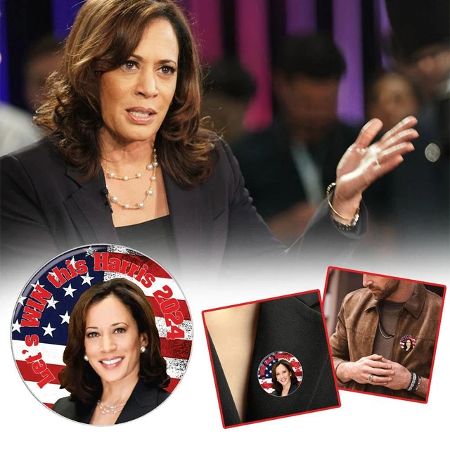 10/50X KAMALA HARRIS Campaign 2024 Pin Back Button President Us H8L2 ...