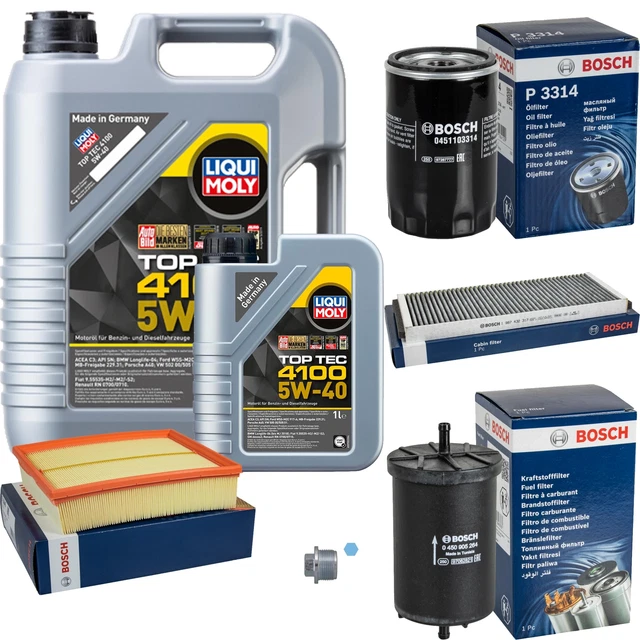 BOSCH INSPECTION SET 6L Liqui Moly Top Tec 4100 5W-40 pour Audi VW A4 1.8 EUR 117,84 - PicClick FR