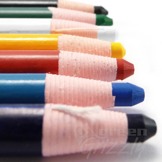 12 WAX CHINAGRAPH Marker Pencils Artist Quality Drawing Peel-Off Glass ...