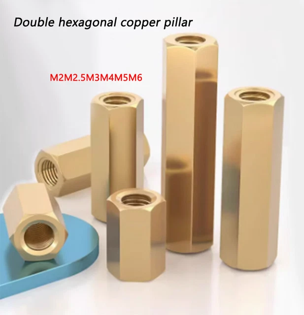 M2/M3-M6 DOUBLE PASS Hexagonal Chassis Motherboard Copper Column ...