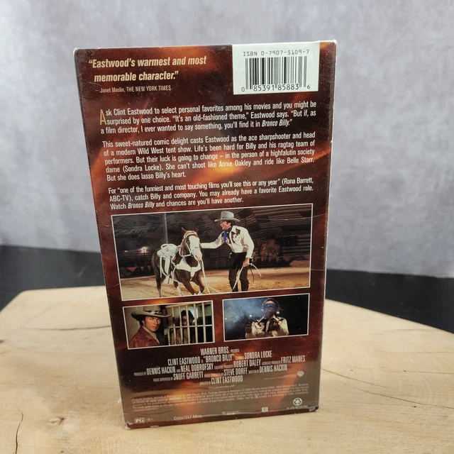 BRONCO BILLY VHS Clint Eastwood Sondra Locke Warner Home Video Rated PG ...