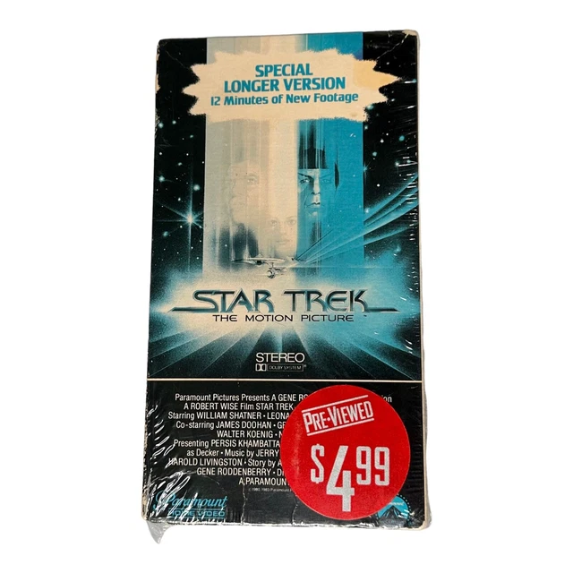 STAR TREK THE Motion Picture VHS Blockbuster Store Pre Viewed Longer ...