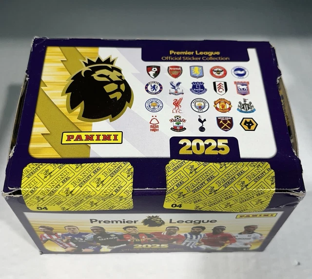 PANINI PREMIER LEAGUE 2025 Stickers - 100 New Sealed Packs In Box £50. ...