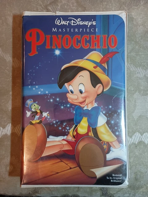PINOCCHIO VHS WALT Disney’s Masterpiece Rare Vintage 239 Videotape Clam ...