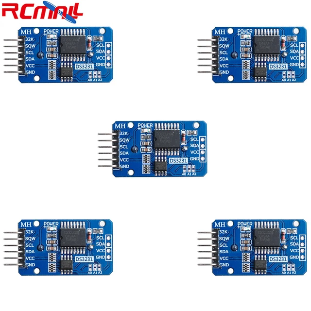 5PCS DS3231 REAL Time Clock Module RTC AT24C32 IIC High Precision, no ...