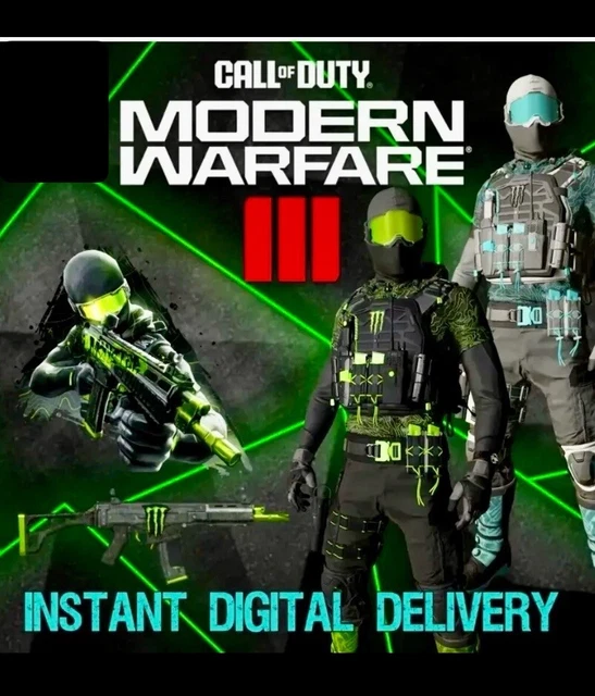 CALL OF DUTY Modern Warfare 3 Monster Energy ensemble de 5 codes skins ...