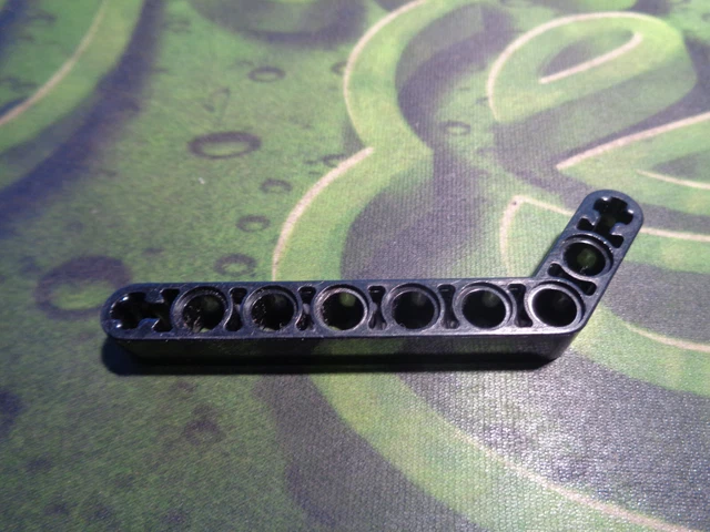 2 X LEGO Technic, Liftarm, Modified Bent Thick 1 x 5 (32316) Noir Black ...
