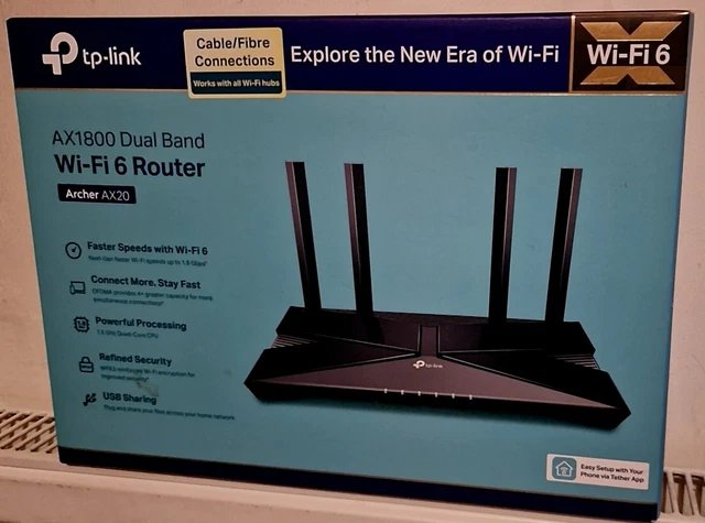 TP-LINK NEXT-GEN AX1800 Dual-Band Wi-Fi 6 Router Archer AX20, OneMesh £50.00 - PicClick UK