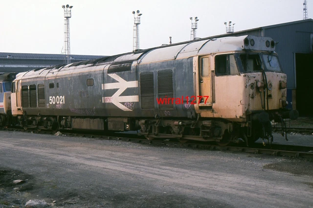 ORIGINAL RAILWAY SLIDE Class 50 50021 at Old Oak Common 04.91 £8.00 ...
