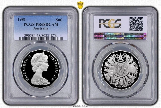 AUSTRALIA 50 CENT 1981 PCGS PR68DCAM Coin $70.14 - PicClick AU