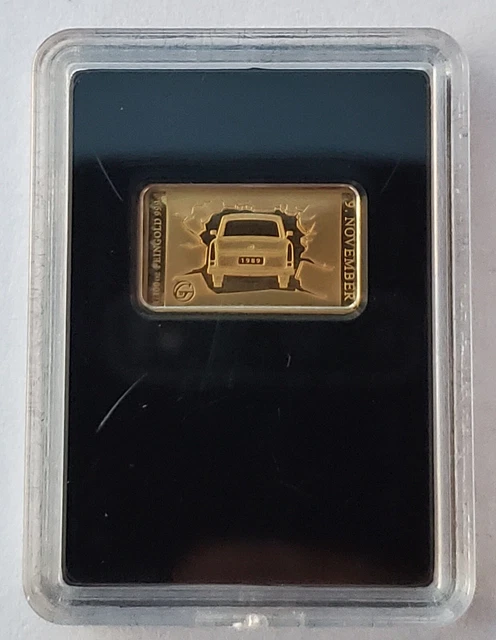 30 JAHRE DDR Mauerfall / Auto Trabant - 999 Gold - Goldbarren - Sehr ...