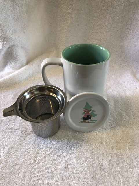 DAVID'S TEA SKIING Mouse Nordic Mug Retired w/ Lid + Infuser -MUG ...