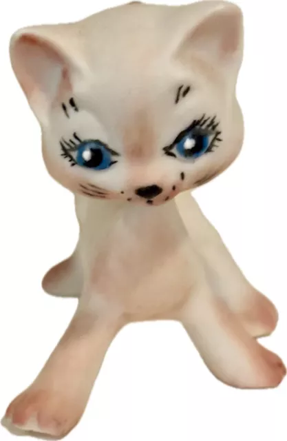 VTG ANTHROPOMORPHIC ARTICULATED Swivel Head Cat Kitten Figurine Nodder ...