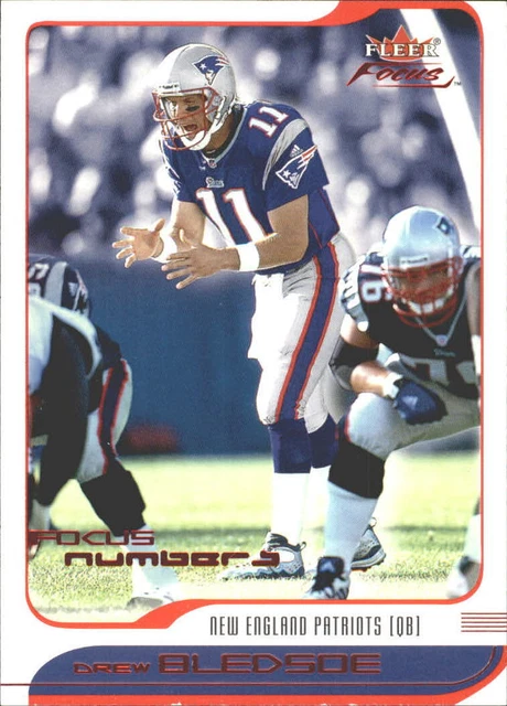 CARTE DE FOOTBALL 2001 Fleer Focus Numbers New England Patriots #30 ...
