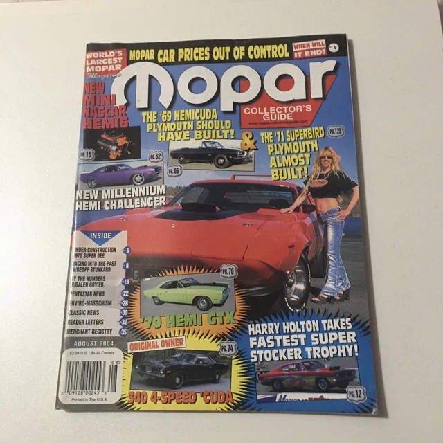 MOPAR COLLECTOR'S GUIDE MCG August 2004 Magazine Back Issue £8.92 ...