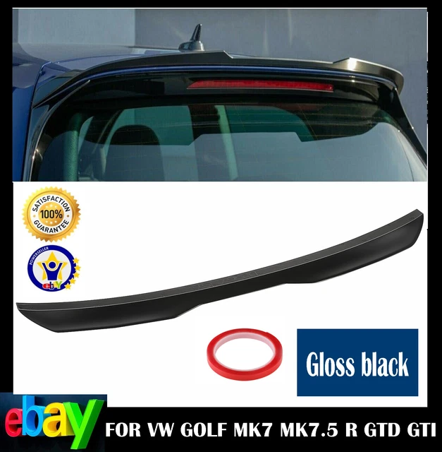 FOR VW GOLF Mk7 Mk7.5 R Gtd Gti 2012-19 Gloss Black Rear Roof Boot ...