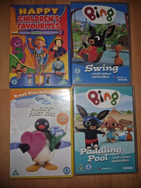 KIDS DVD BUNDLE X4 Bing Pingu Thomas Barney Fireman Sam. £2.99 ...