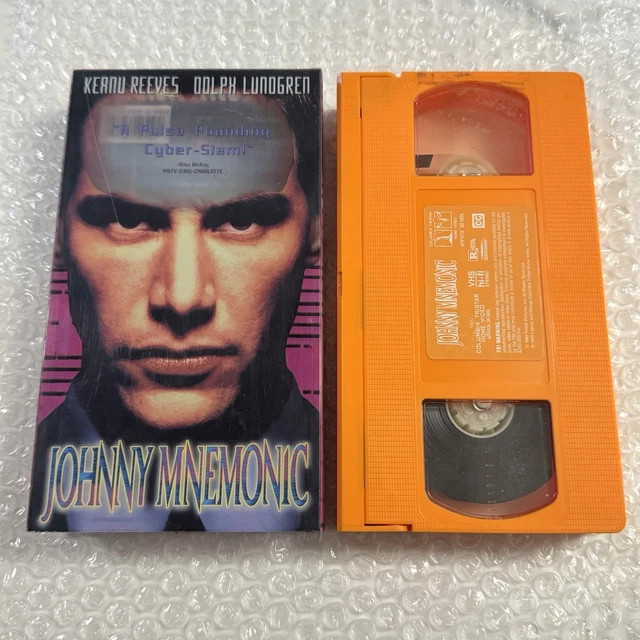 JOHNNY MNEMONIC [USED][VHS] Orange Tape Former Rental (Keanu Reeves ...