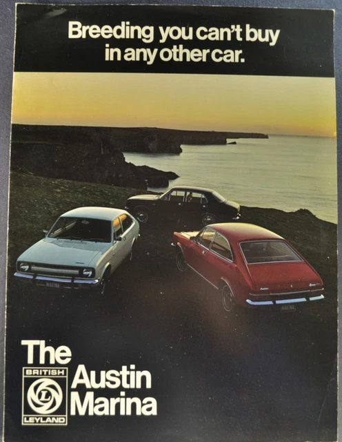 1973-1974 AUSTIN MARINA Brochure GT Coupè Berlina Bella Originale ...