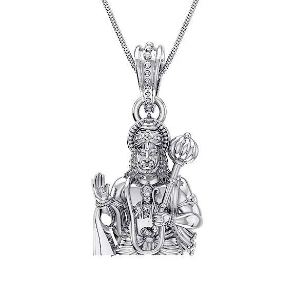 INDIAN TRADITIONAL PURE Silver Lord Ram Hanuman Pendant For Unisex $29. ...