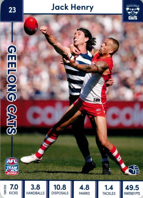 2022 GEELONG CATS AFL Premiers Card JACK HENRY Teamcoach EUR 3,26 ...