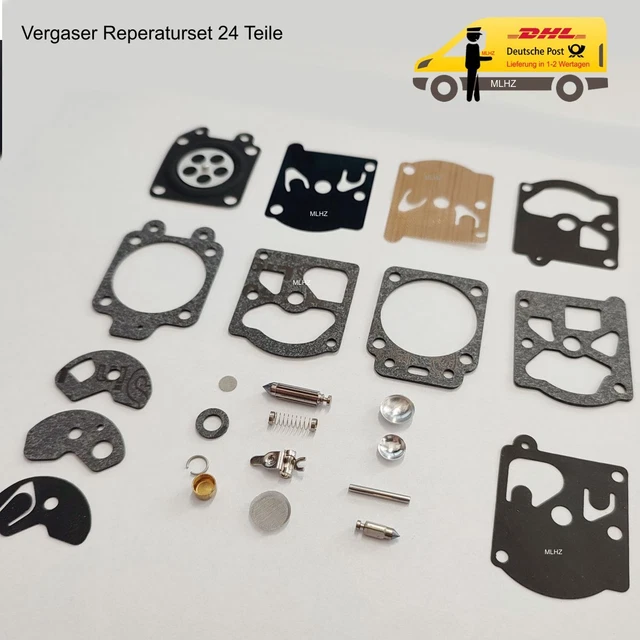 REPARATURSATZ FÜR WALBRO WA & WT Vergaser 24 Teile Membran Filter ...