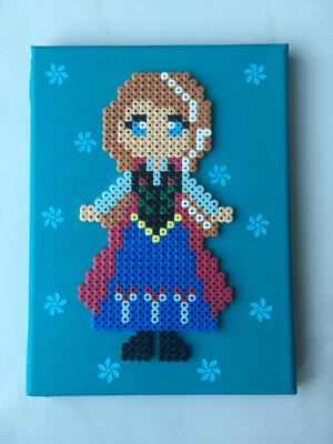 PIXEL ART / Perles A Repasser Tableau De Anna Dans La Reine Des Neiges ...