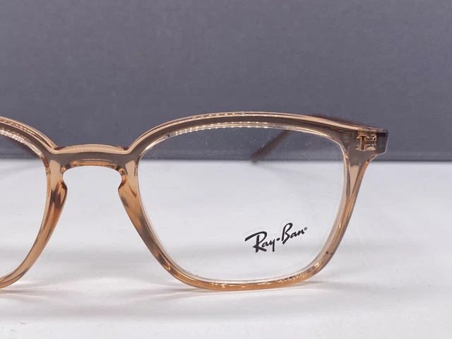 RAY BAN BRILLE Damen Rosa Braun Rechteckig Kunststoff RB 7185 EUR 71,10 ...