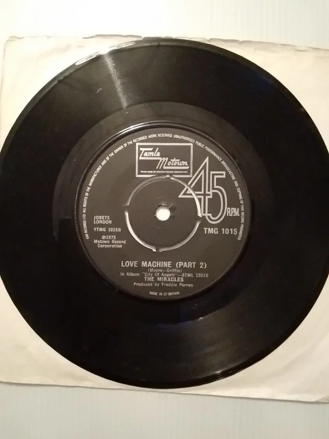 THE MIRACLES, LOVE Machine, 1975 Tamla Motown 7"vinyl EUR 3,48 ...