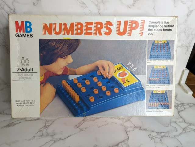 VINTAGE MB GAMES Numbers Up Board Game 1977 Complete £8.99 - PicClick UK