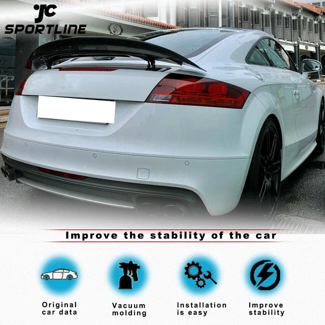 CARBON FIBER REAR Trunk Spoiler Boot Lip Wing For AUDI 8J TT TTS MK2 2 ...