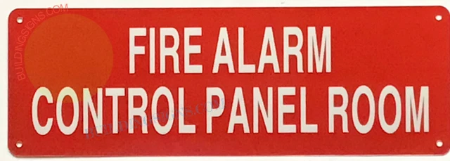 FIRE ALARM CONTROL PANEL ROOM SIGN (4x12, Red, Aluminum) £10.86 ...