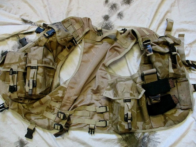 MODIFIED DESERT DPM camo ddpm PLCE OPS issue CHEST WEBBING GP WAISTCOAT ...